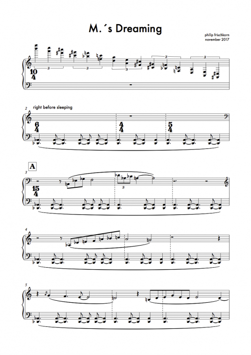 SHEET MUSIC – PHILIP FRISCHKORN